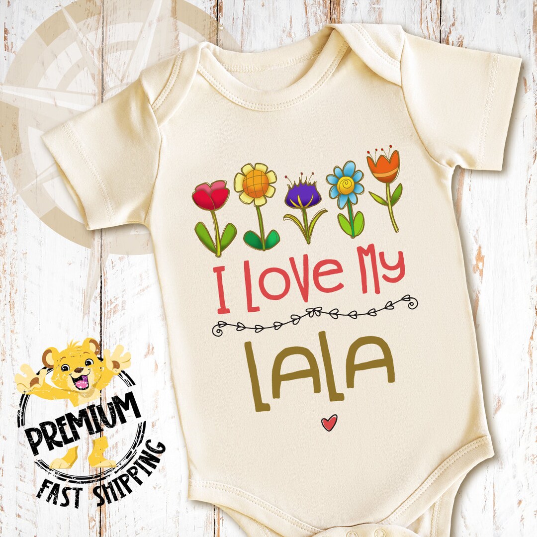 I Love My Lala Onesie® - Cute Flower Grandma Gift - Adorable Toddler ...
