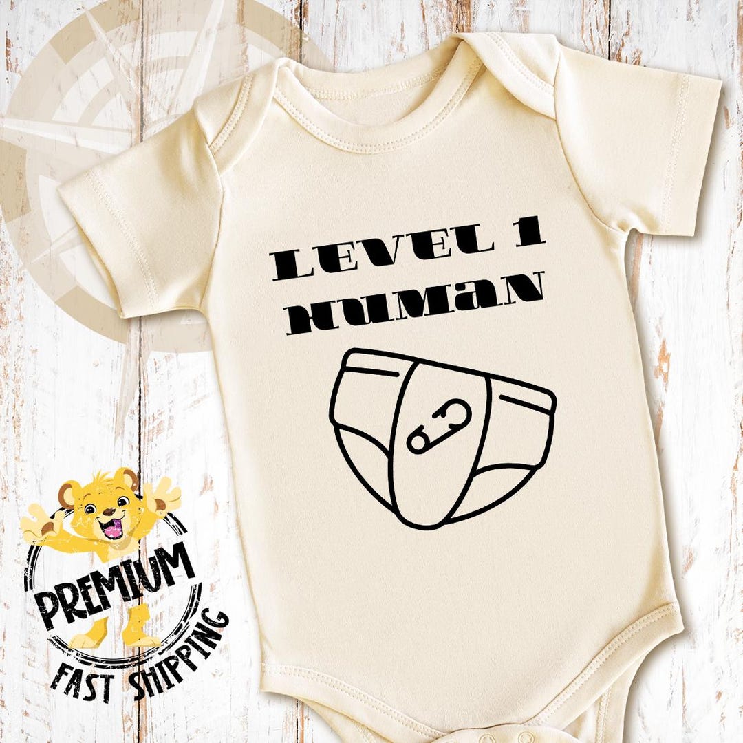 Level 1 One Human Onesie® - Baby Shower Gift - Gaming Toddler Shirt ...