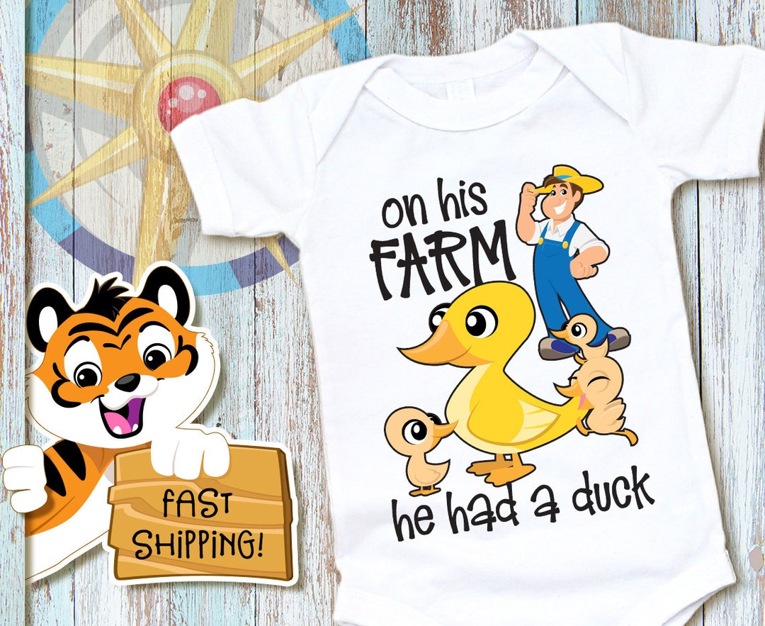 On His Farm Ducks Onesie®, Duck Onesie®, Funny Baby Onesie®, Baby ...