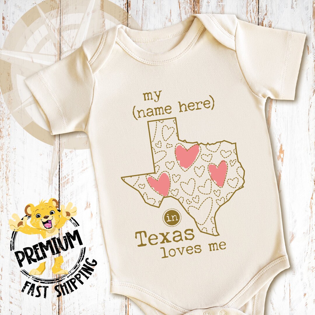 Personalized Texas Onesie®, Someone in Texas Loves Me Onesie®, Texas ...