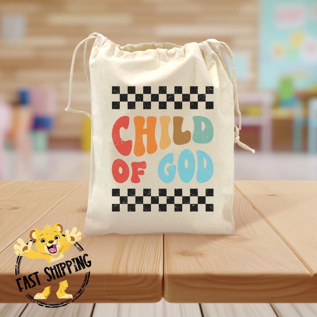 Child of God Goodie Bags - Reusable Church Ministry Canvas Drawstring ...