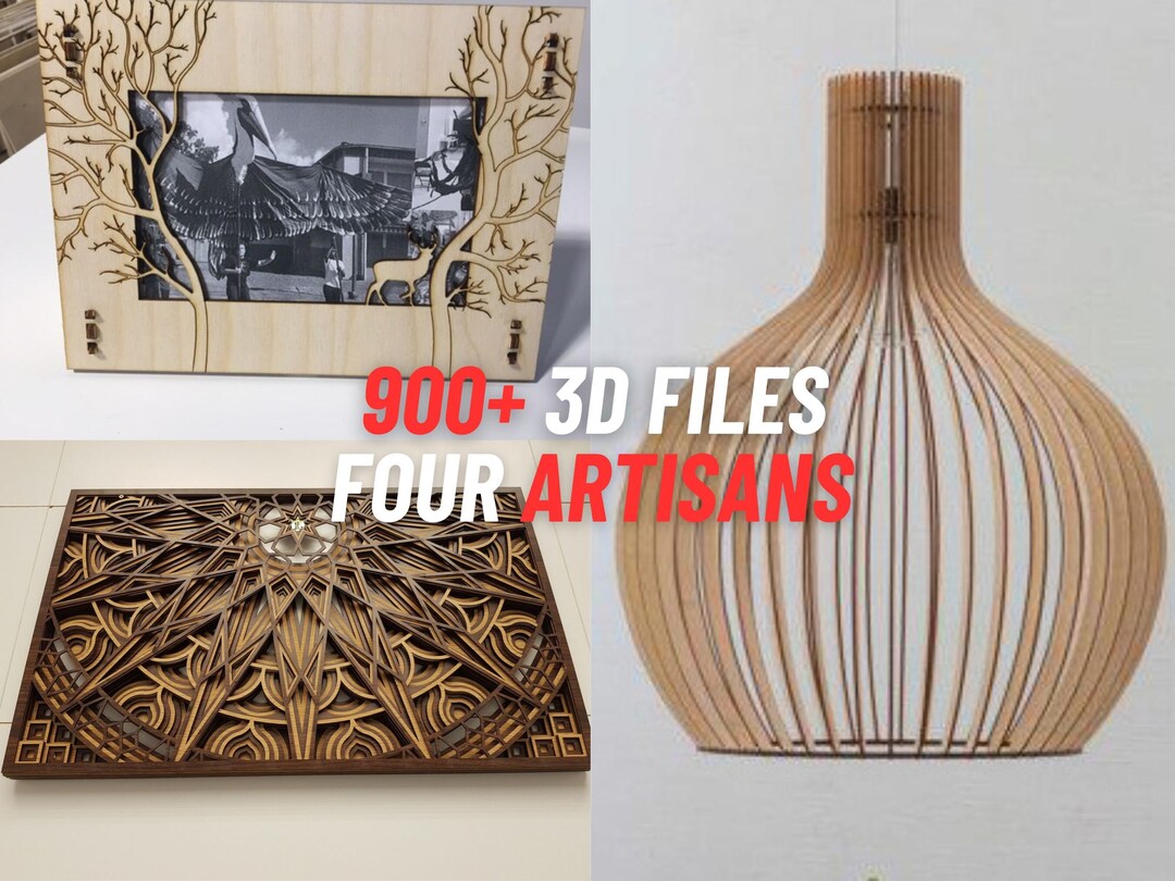 Laser Cut Files Cnc Files Dxf Svg Stl 3d Panel Pattern Files for Laser ...