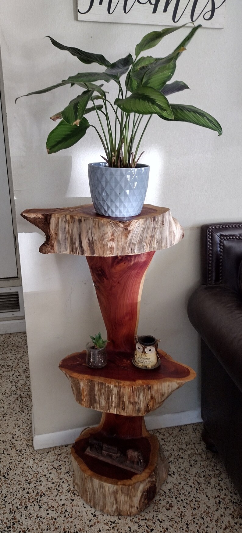 Cedar/juniper Side Table - Etsy