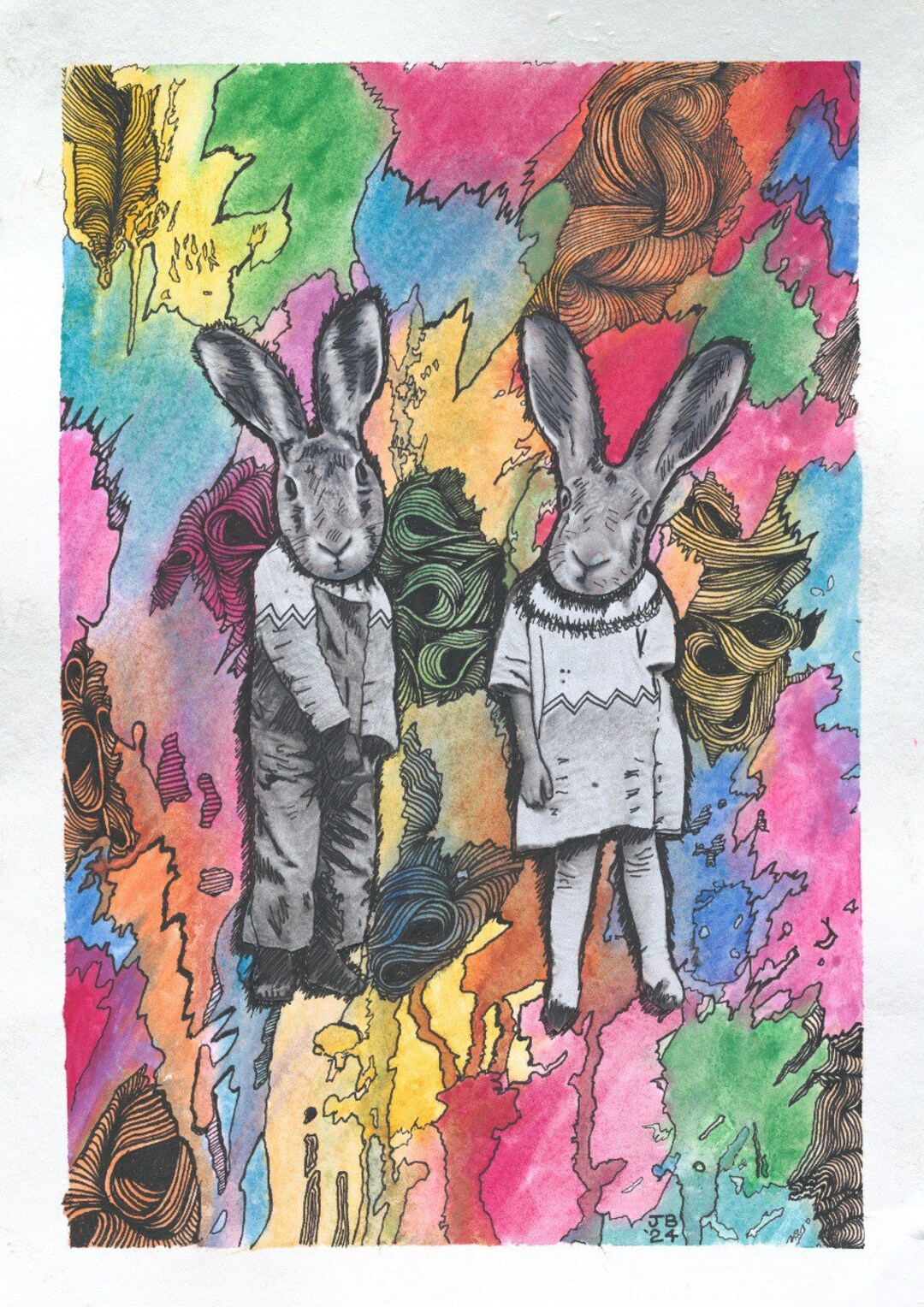 The Rise of the Hare Children - Art Print - A3 - Etsy