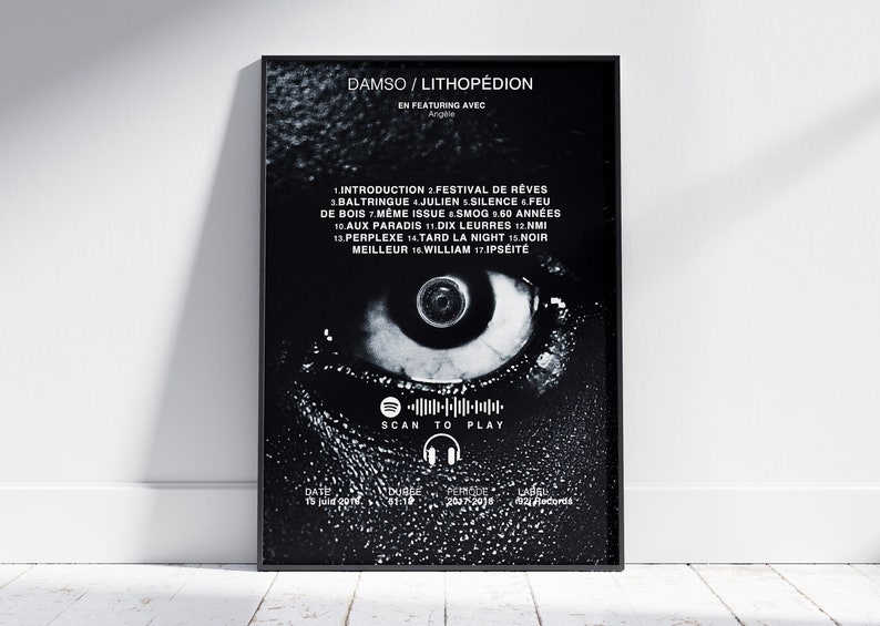Damso Lithopedion Album Cover Poster French Rap Album Cover - Etsy