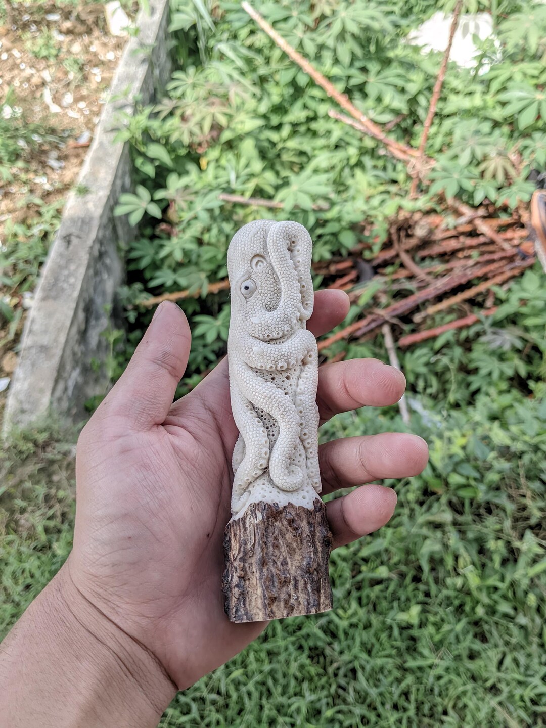 Carved Octopus Knife Handle 2nd Design - Etsy