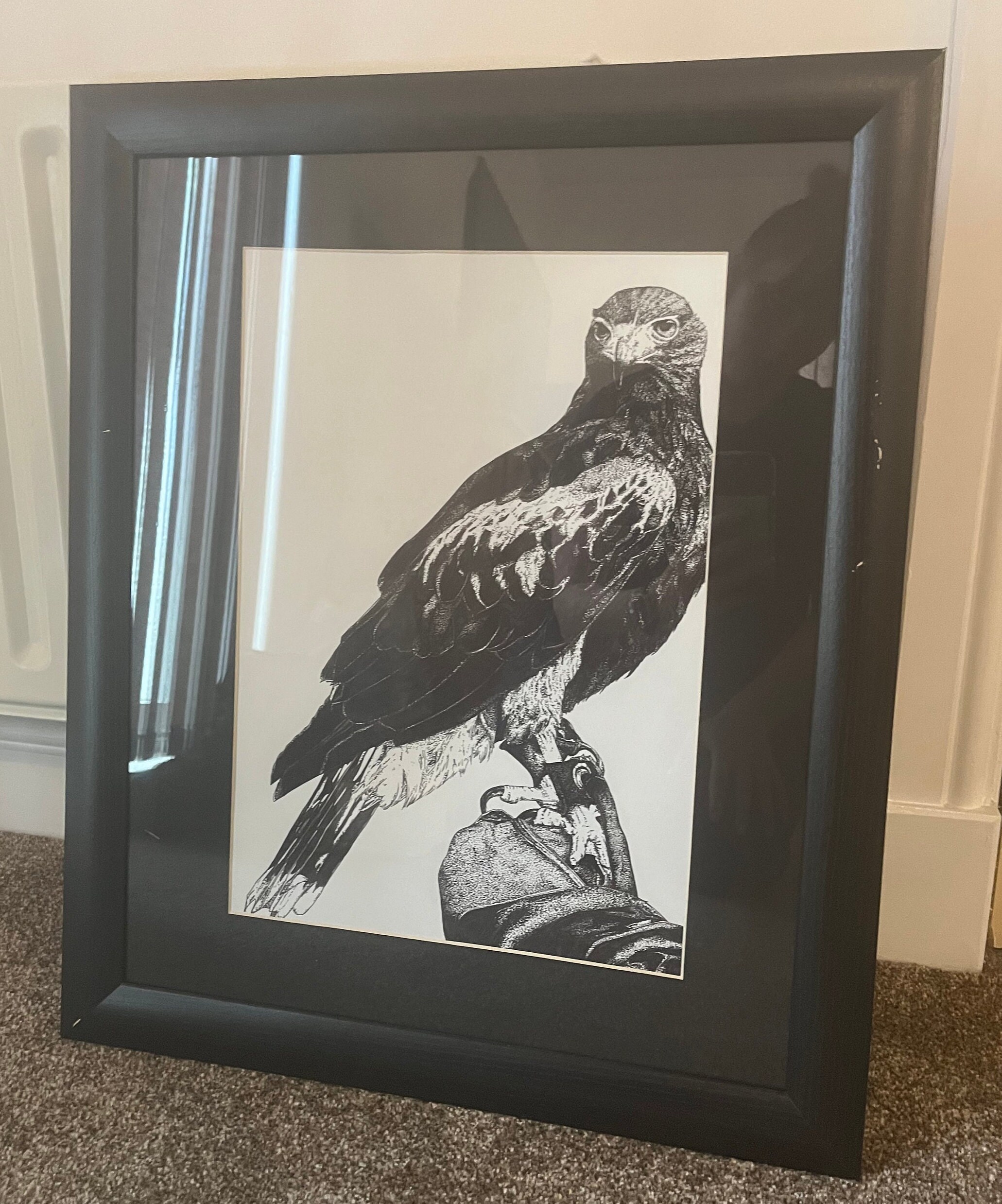 Tonal Pointillism Eagle Drawing print - Etsy