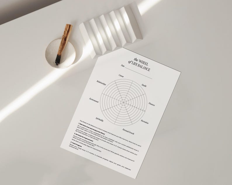 The Wheel of Life Balance, Simple Printable Download, Wheel of Life ...