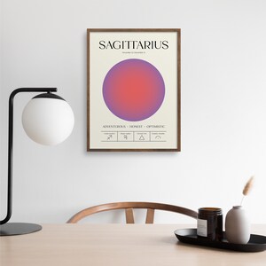Sagittarius Wall Art, Retro Zodiac Poster, Sagittarius Gift, Astrology ...