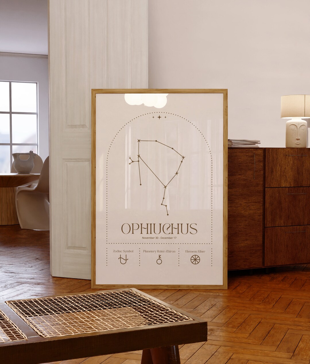 Ophiuchus Print, Zodiac Poster, Ophiuchus Gift, Modern Neutral Wall Art ...