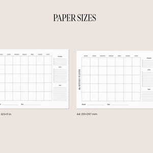 Undated Monthly Planner Template, Minimalist Printable Blank Calendar ...