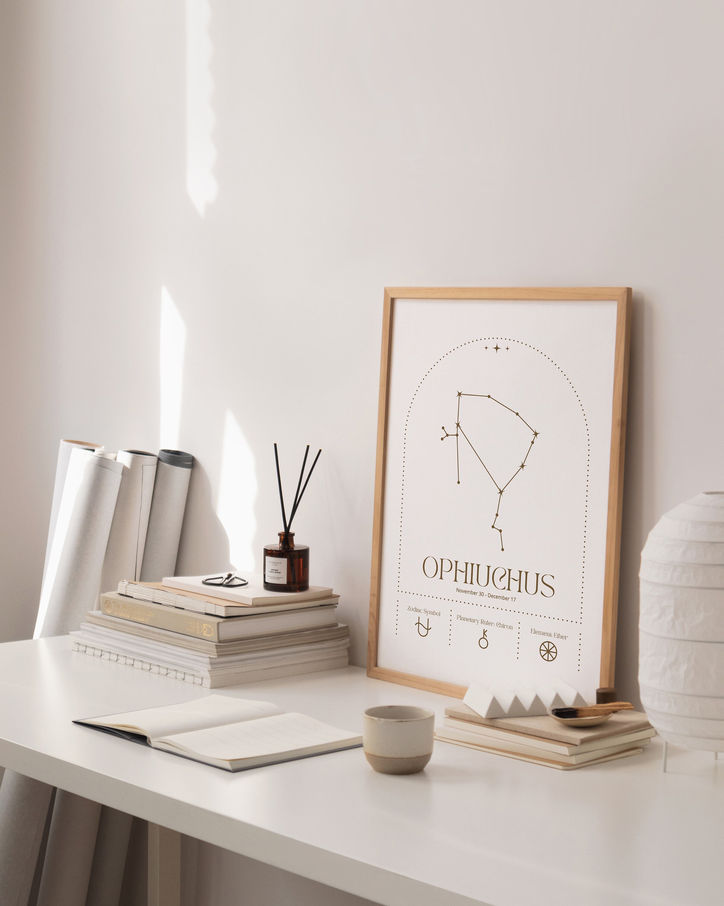 Ophiuchus Print, Zodiac Poster, Ophiuchus Gift, Modern Neutral Wall Art ...