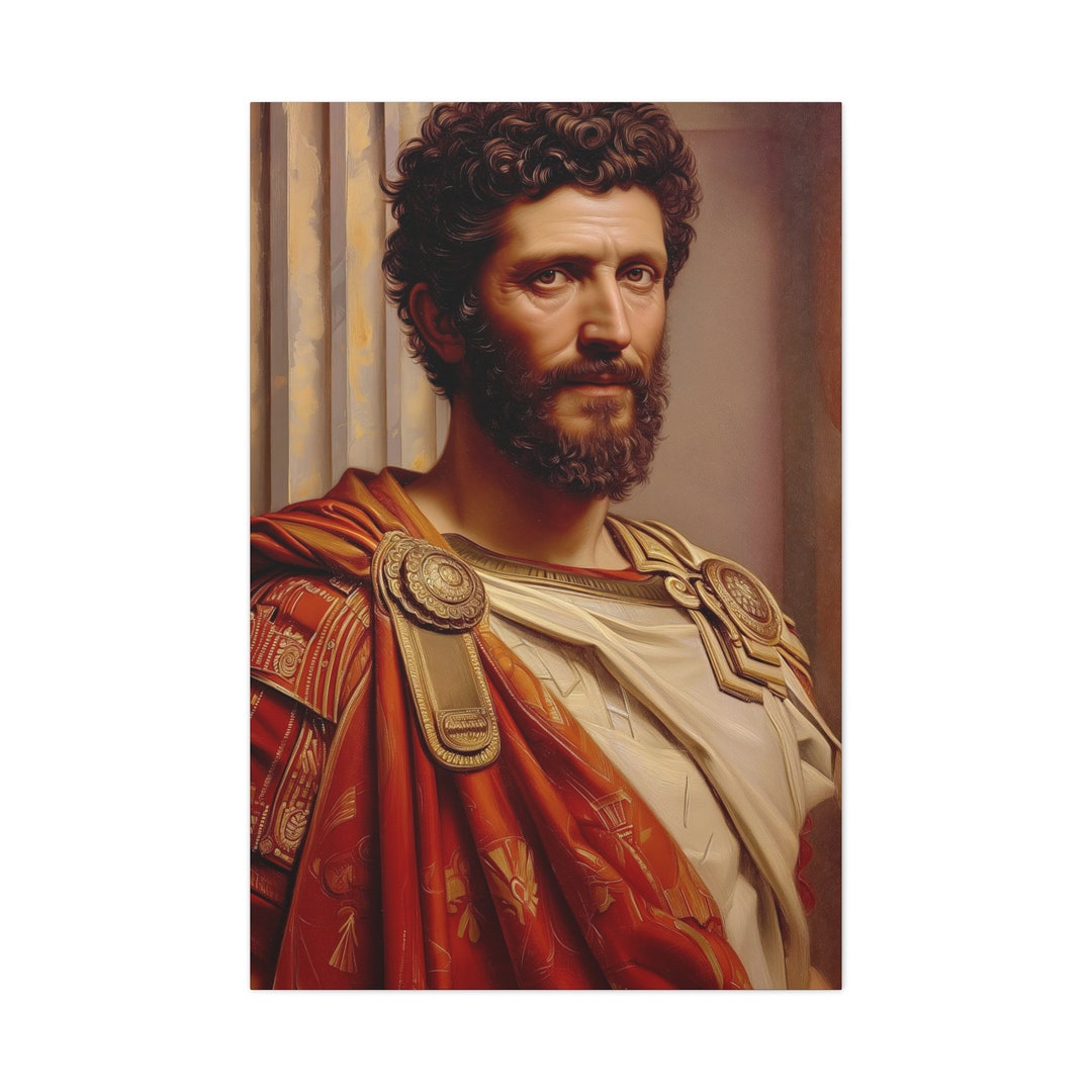 Stoic Man Portrait of Marcus Aurelius Oil Painting Gallery Print Canvas ...