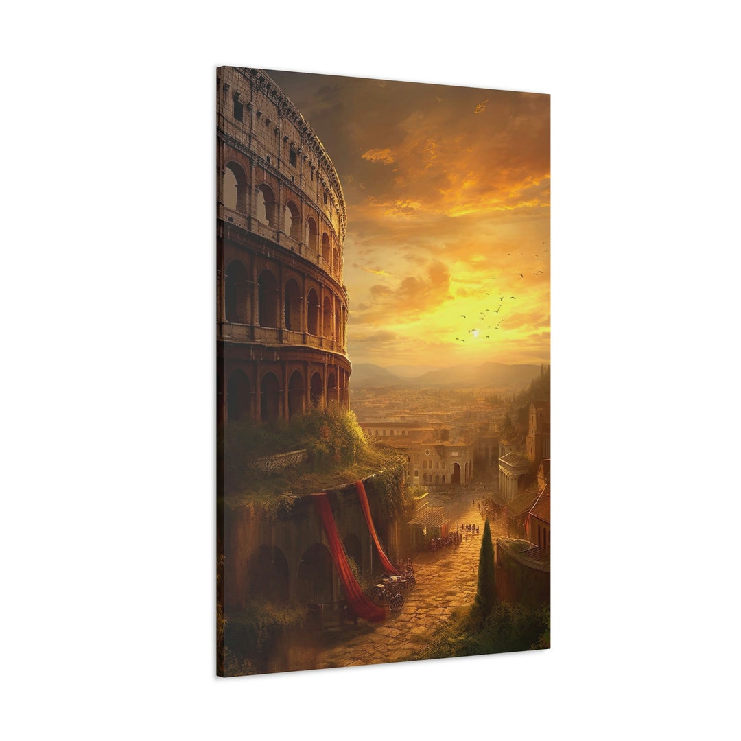Ancient Roman Colosseum Fantasy Canvas Wall Art Painting Home Decor ...