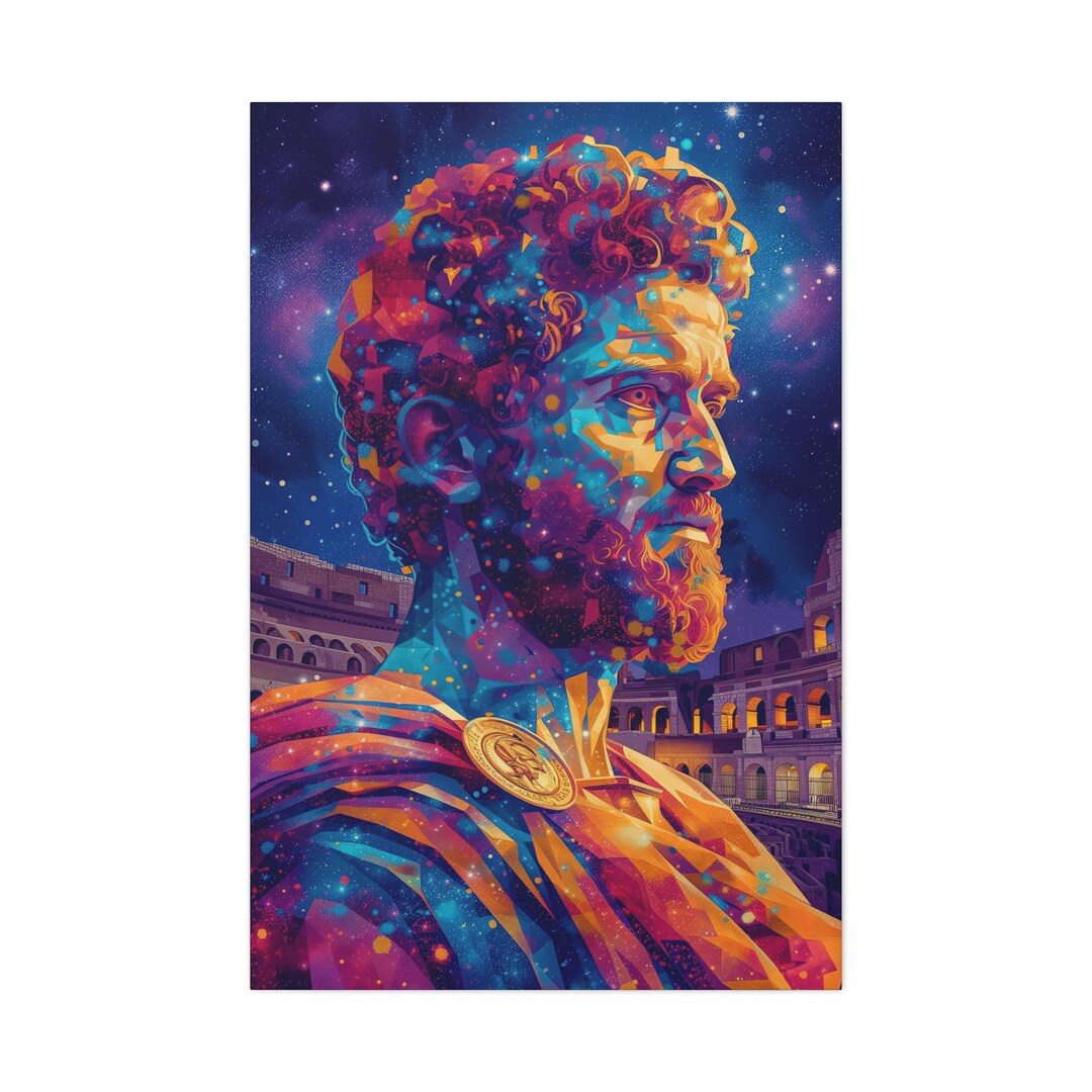 Meditations Marcus Aurelius Stoic Colosseum Canvas Painting Wall Art ...