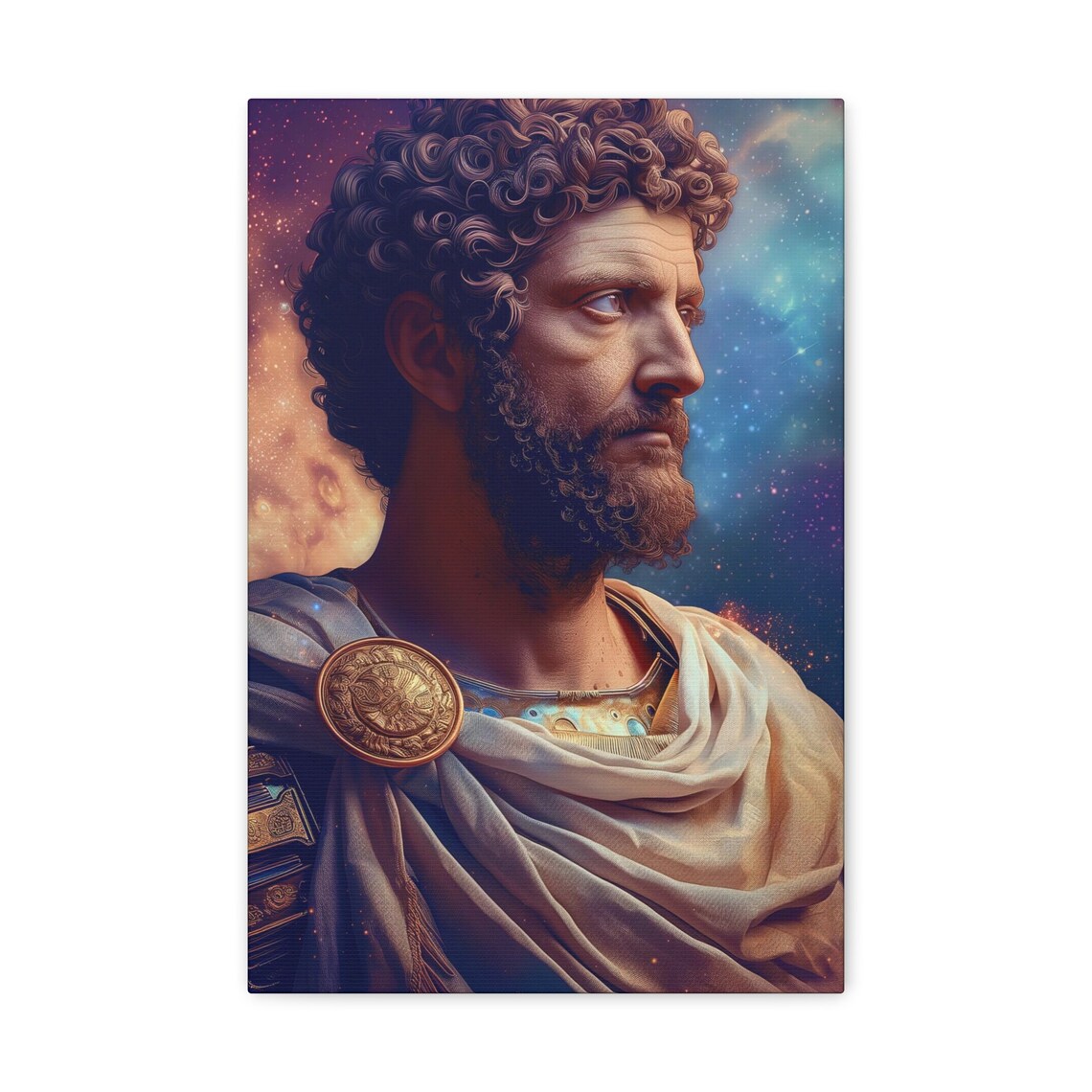 An Ethereal Philosopher Marcus Aurelius Stoic Canvas Painting Wall Art ...