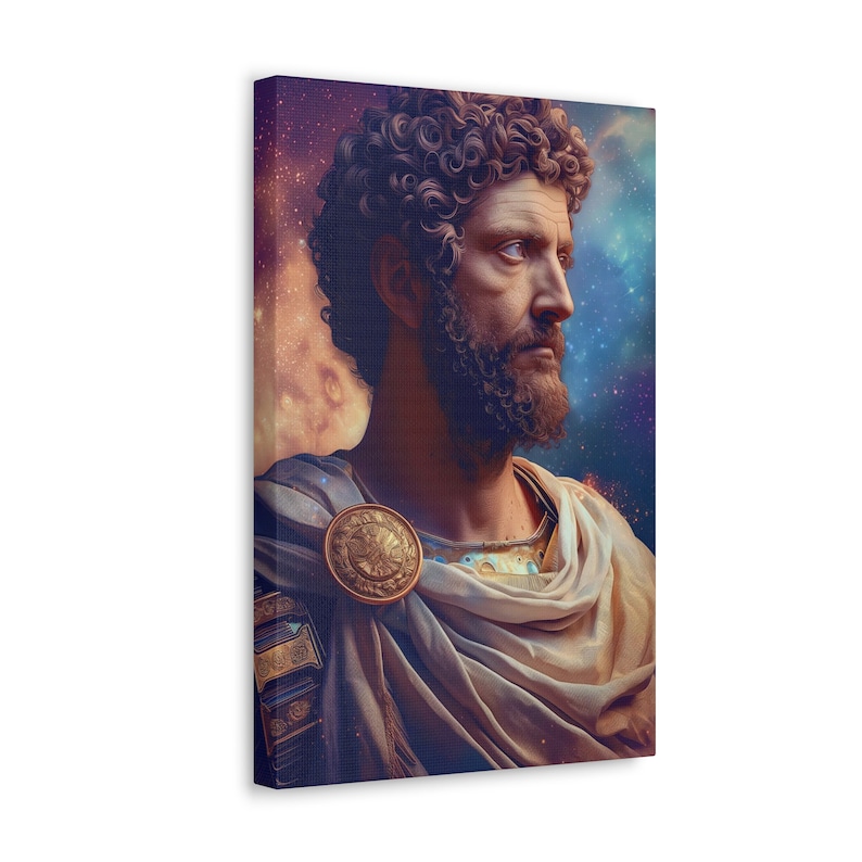 An Ethereal Philosopher Marcus Aurelius Stoic Canvas Painting Wall Art ...