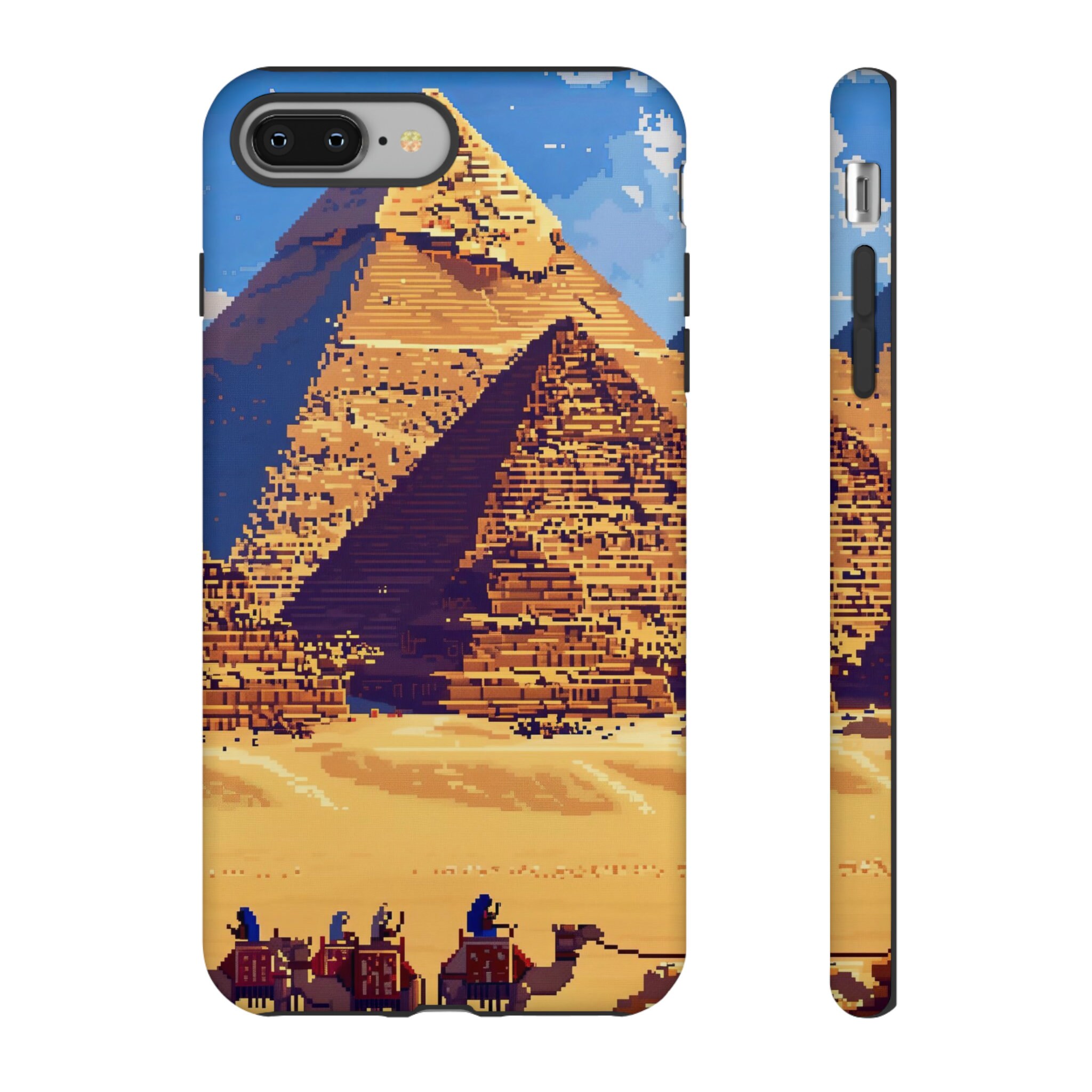 Pixel Art Retro Egyptian Pyramids Camels Egypt iPhone 15 14 13 12 Pro ...