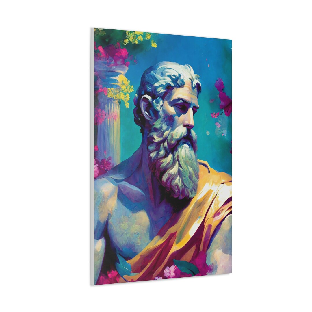 Roman Stoic Epicurus Philosopher Canvas Wall Art Painting Home - Etsy