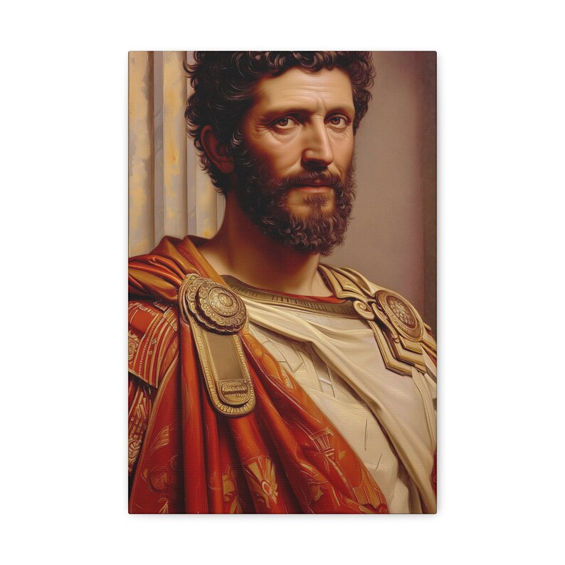 Stoic Man Portrait of Marcus Aurelius Oil Painting Gallery Print Canvas ...