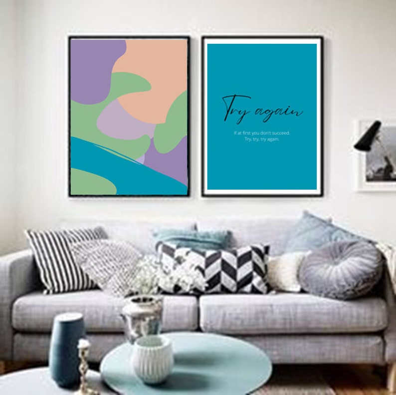 Try Try Try Again Printable Poster Home Decor - Etsy