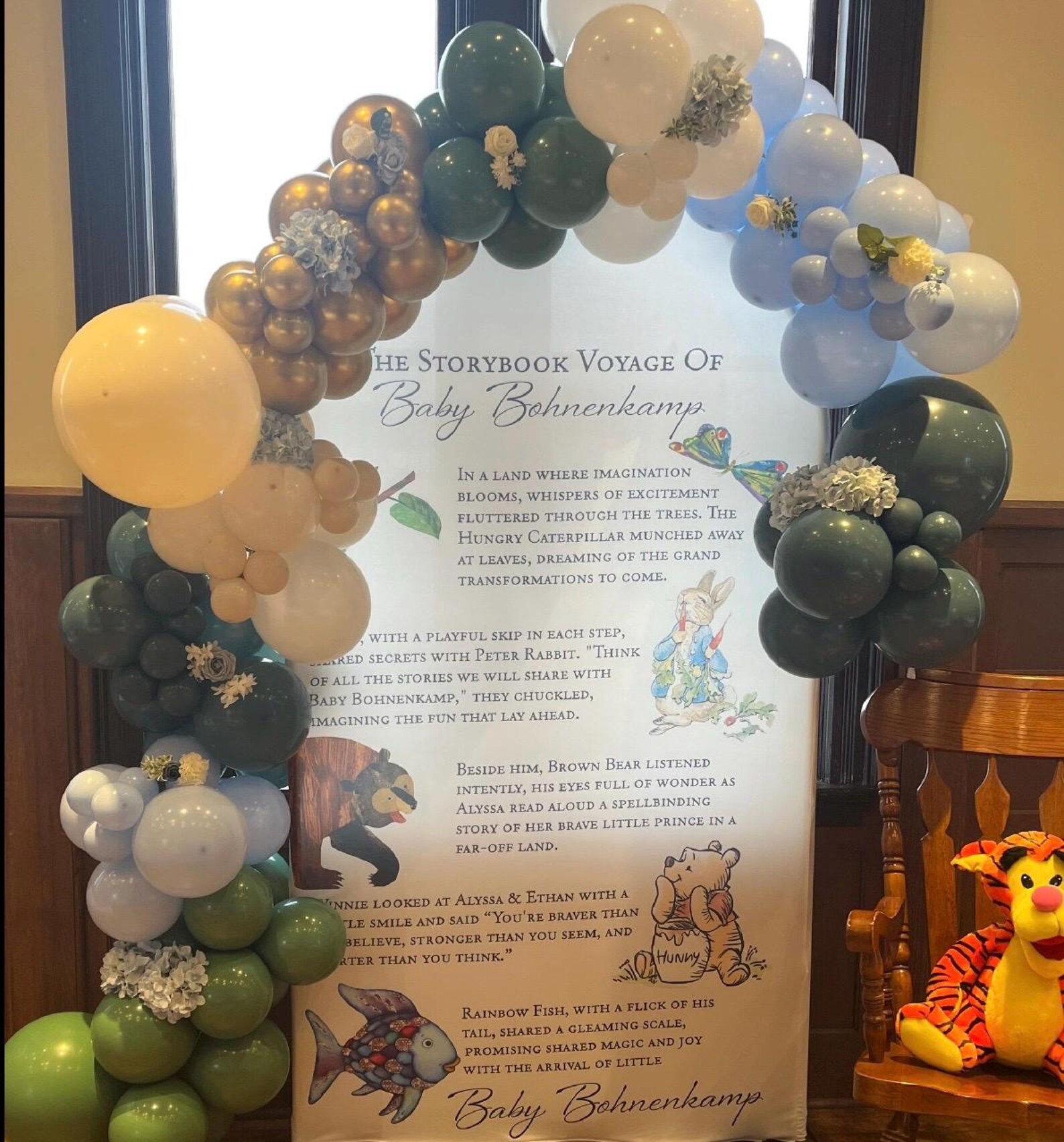 Storybook Voyage Backdrop - Personalized Baby Shower or Birthday ...