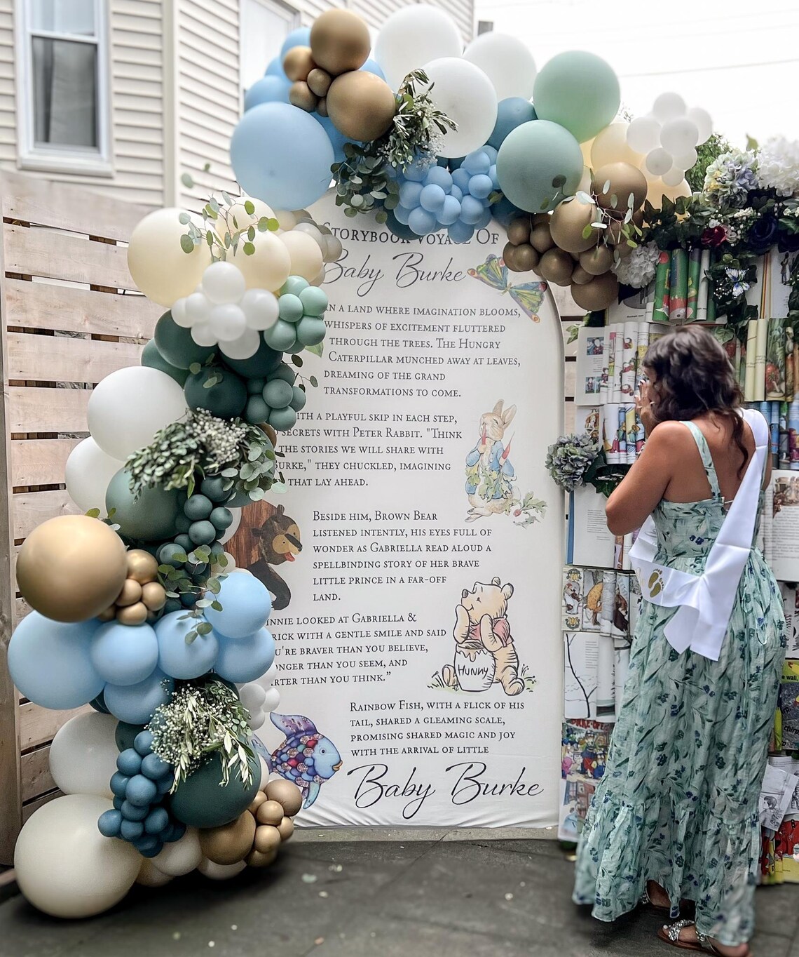 Storybook Voyage Backdrop Personalized Baby Shower or Birthday ...
