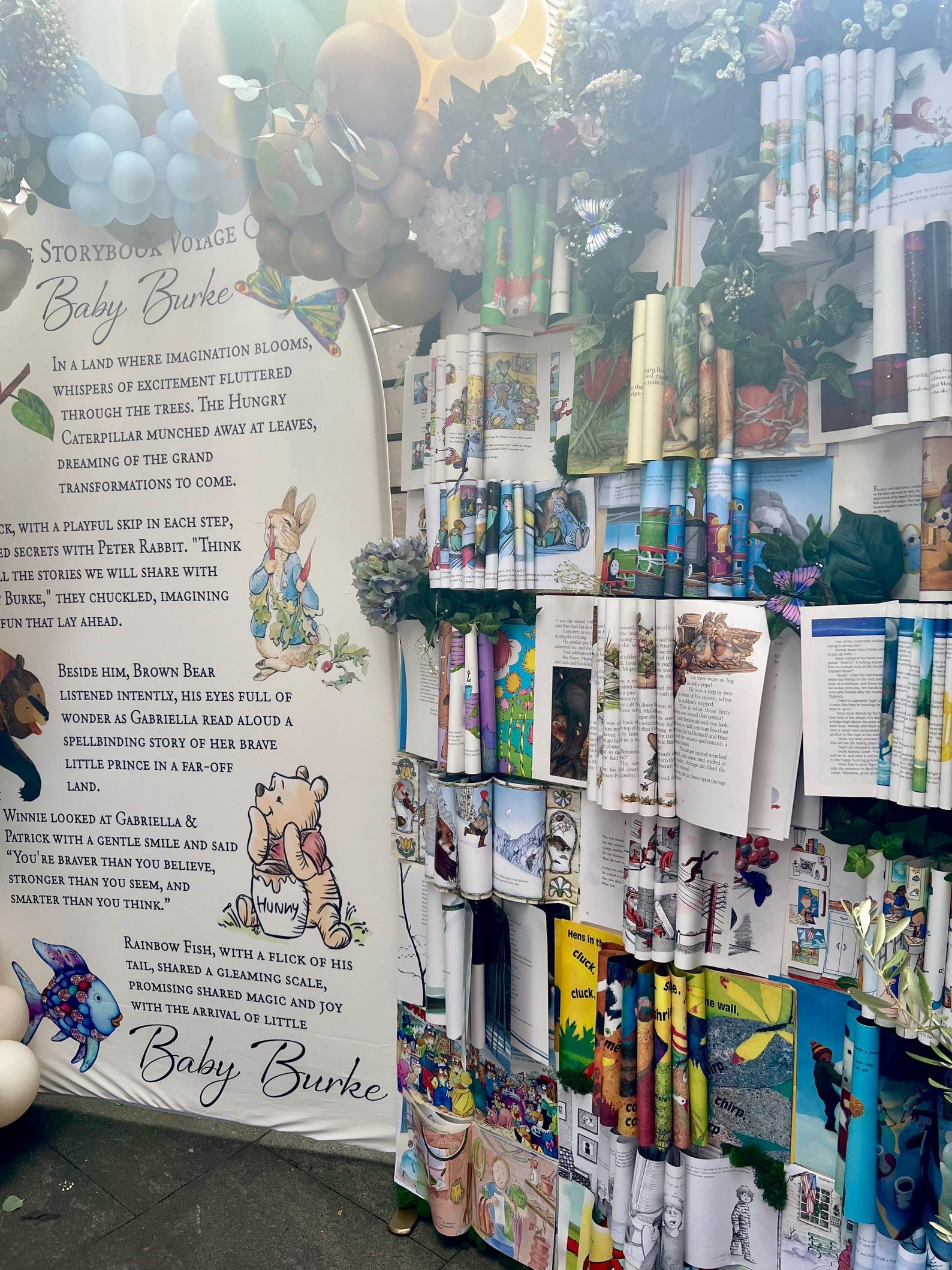 Storybook Voyage Backdrop - Personalized Baby Shower or Birthday ...