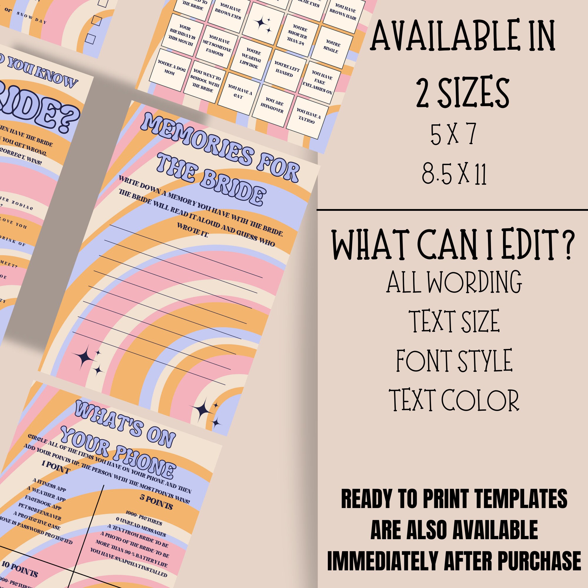 Editable Dazed and Engaged Bachelorette Party Games, Last Disco ...