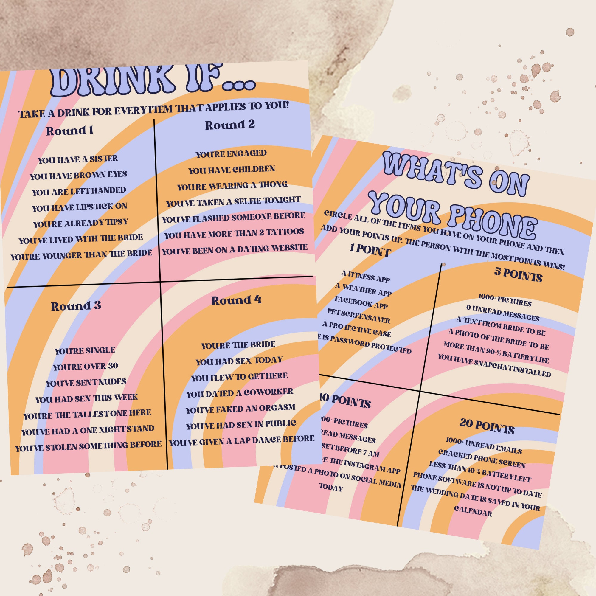 Editable Dazed and Engaged Bachelorette Party Games, Last Disco ...