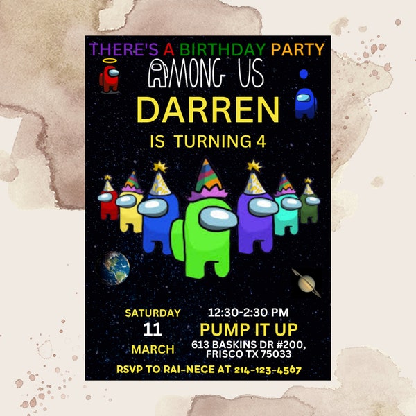 Digital Template Among Us Party - Etsy