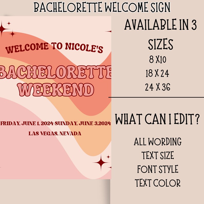 Editable Dazed and Engaged Bachelorette Weekend Welcome Sign - Etsy