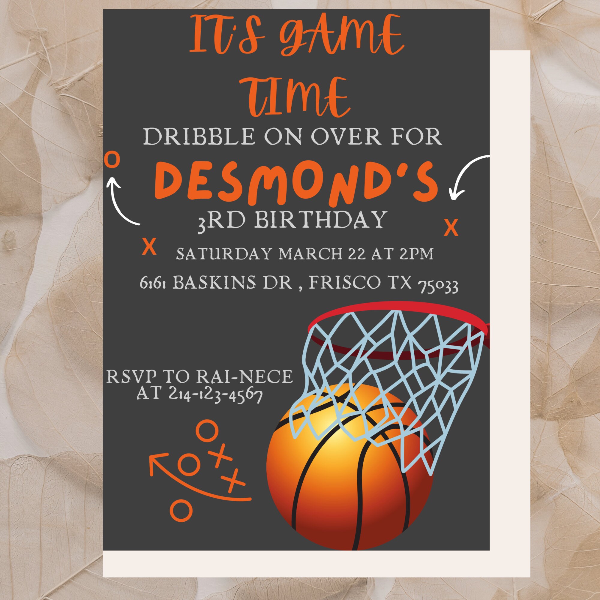 Editable Basketball Birthday Invitation Template, Printable Sports ...