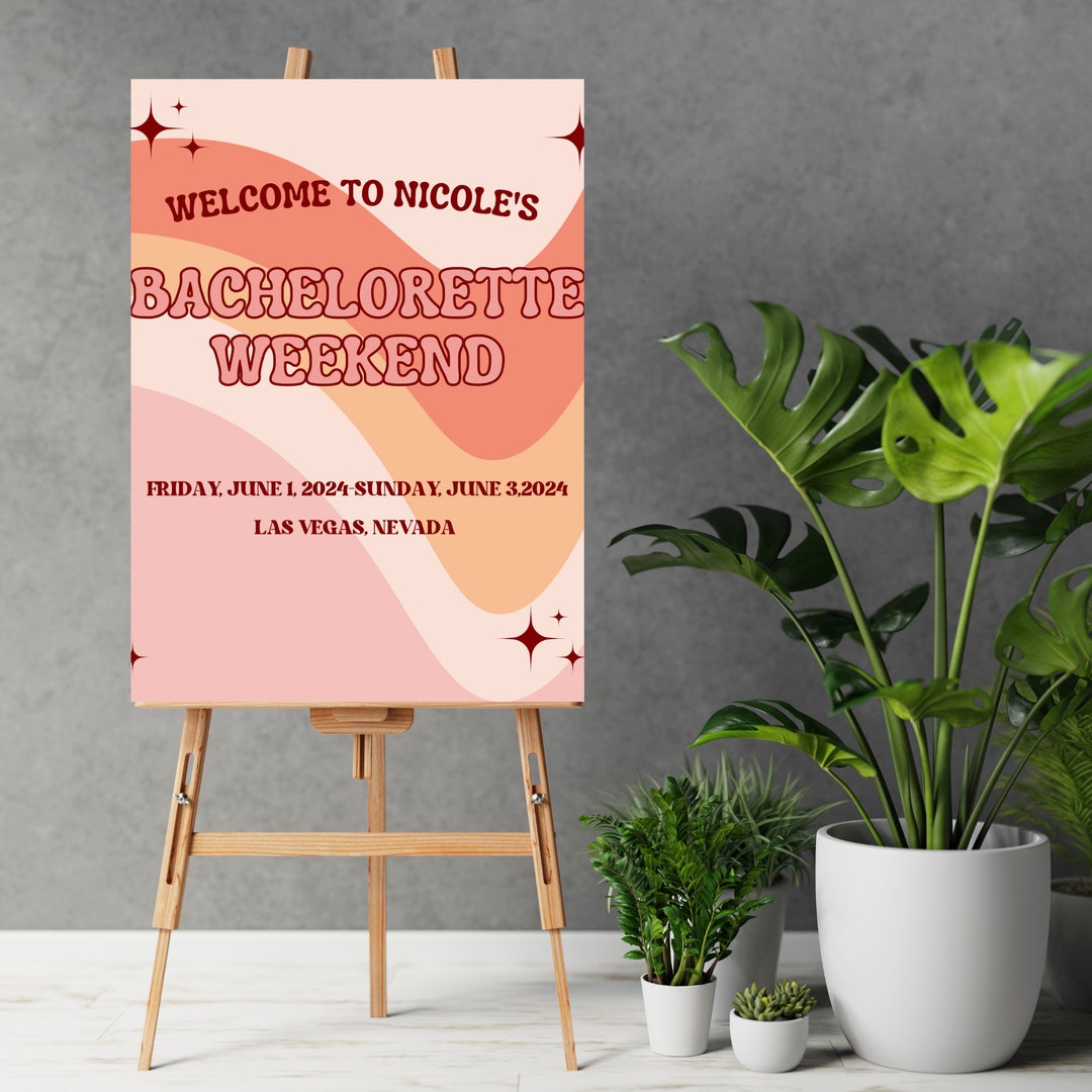 Editable Dazed and Engaged Bachelorette Weekend Welcome Sign - Etsy