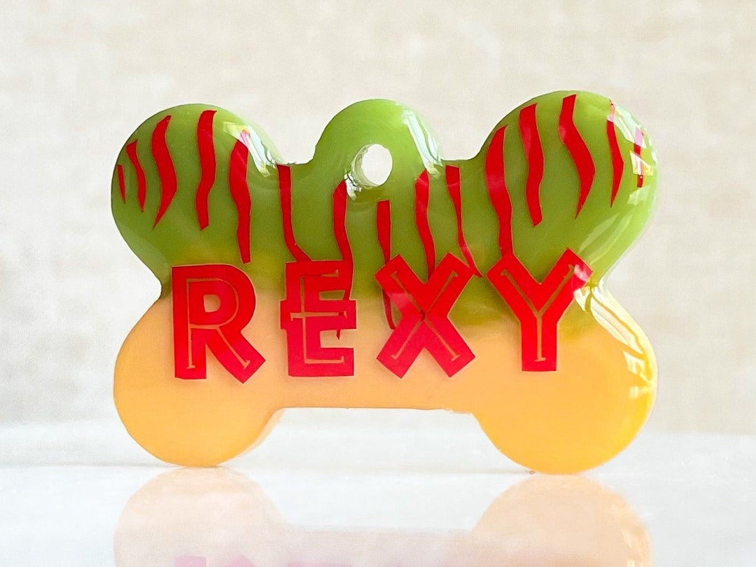 Jurassic Bark Resin Dog Tag, Pet ID, Dog Tag Personalized, Jeep Dog ...