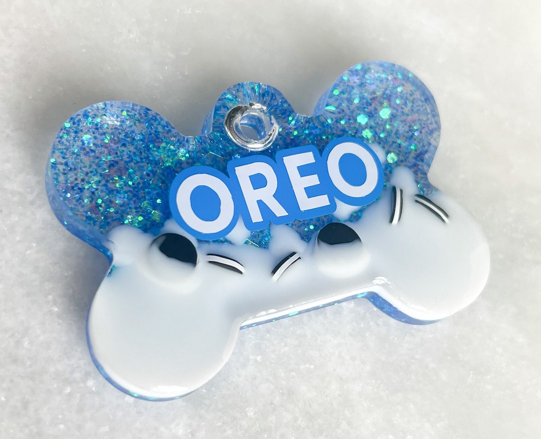 Oreo Resin Dog Tag, Resin Dog Tag, Pet ID, Cookies and Milk Dog Tag ...