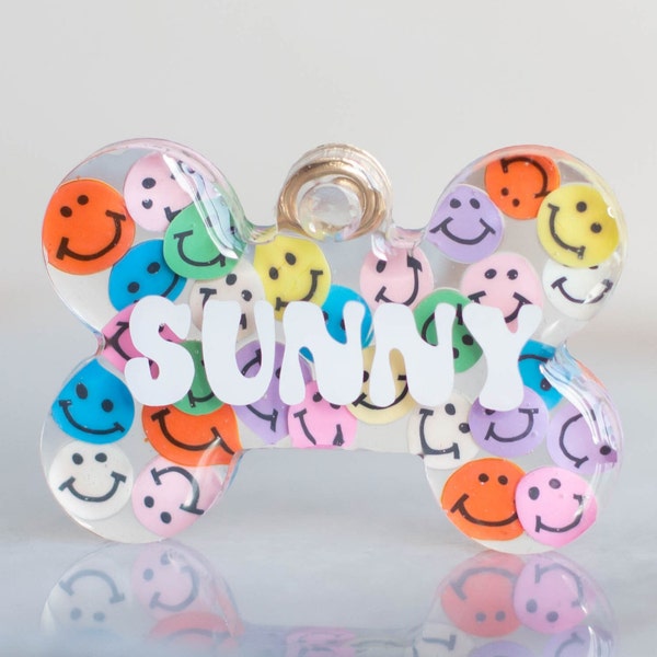 Smiley Face Name Tag - Etsy