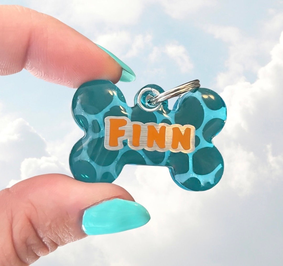 Water Resin Dog Tag L Pet ID Tag L Puppy Must Haves L - Etsy