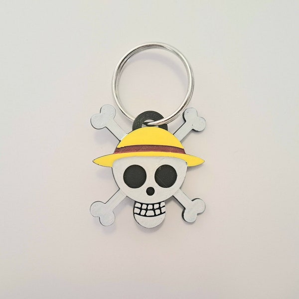 One Piece Jolly Roger Keychain - Etsy