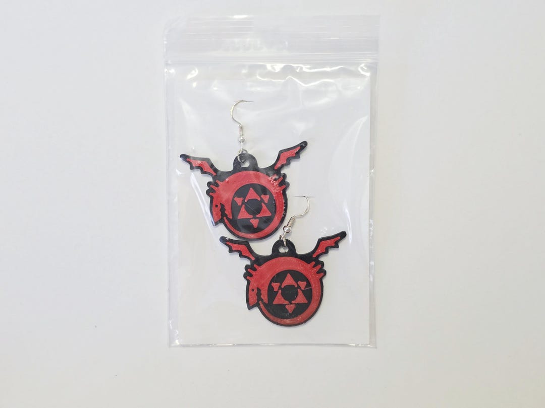 Fullmetal Alchemist | Ouroboros Earrings | Multi-colored 3d-printing - Etsy
