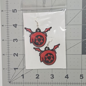 Fullmetal Alchemist | Ouroboros Earrings | Multi-colored 3d-printing - Etsy
