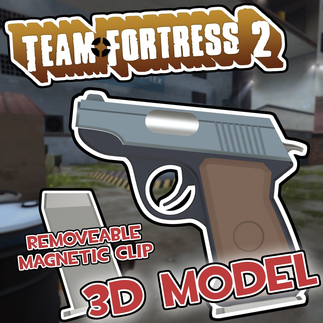 TF2 Stock Pistol 3d-printable Model Magnetic Clip Orange Cap - Etsy UK