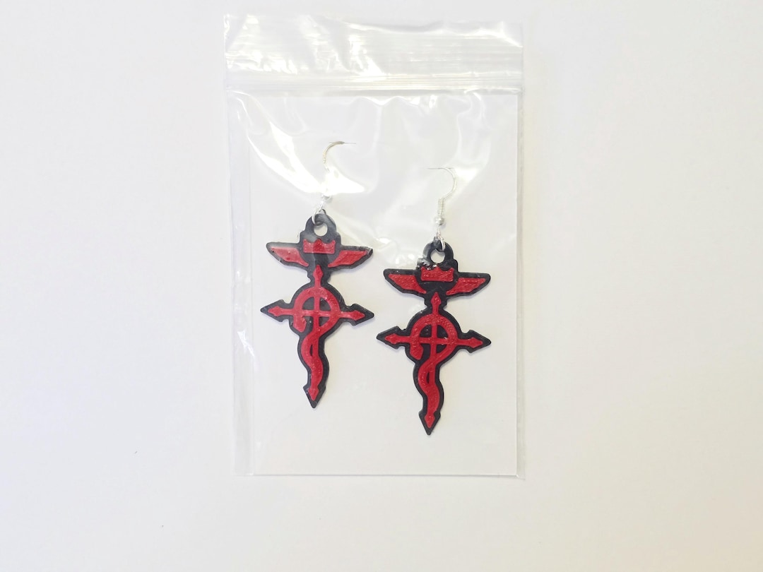 Fullmetal Alchemist | Cross Earrings | Multi-colored 3d-printing - Etsy