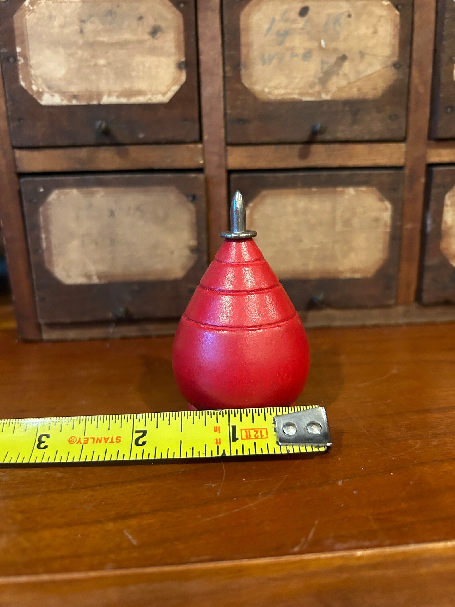 Primitive Set of Wooden Tops With Bright Bold Paint - Etsy