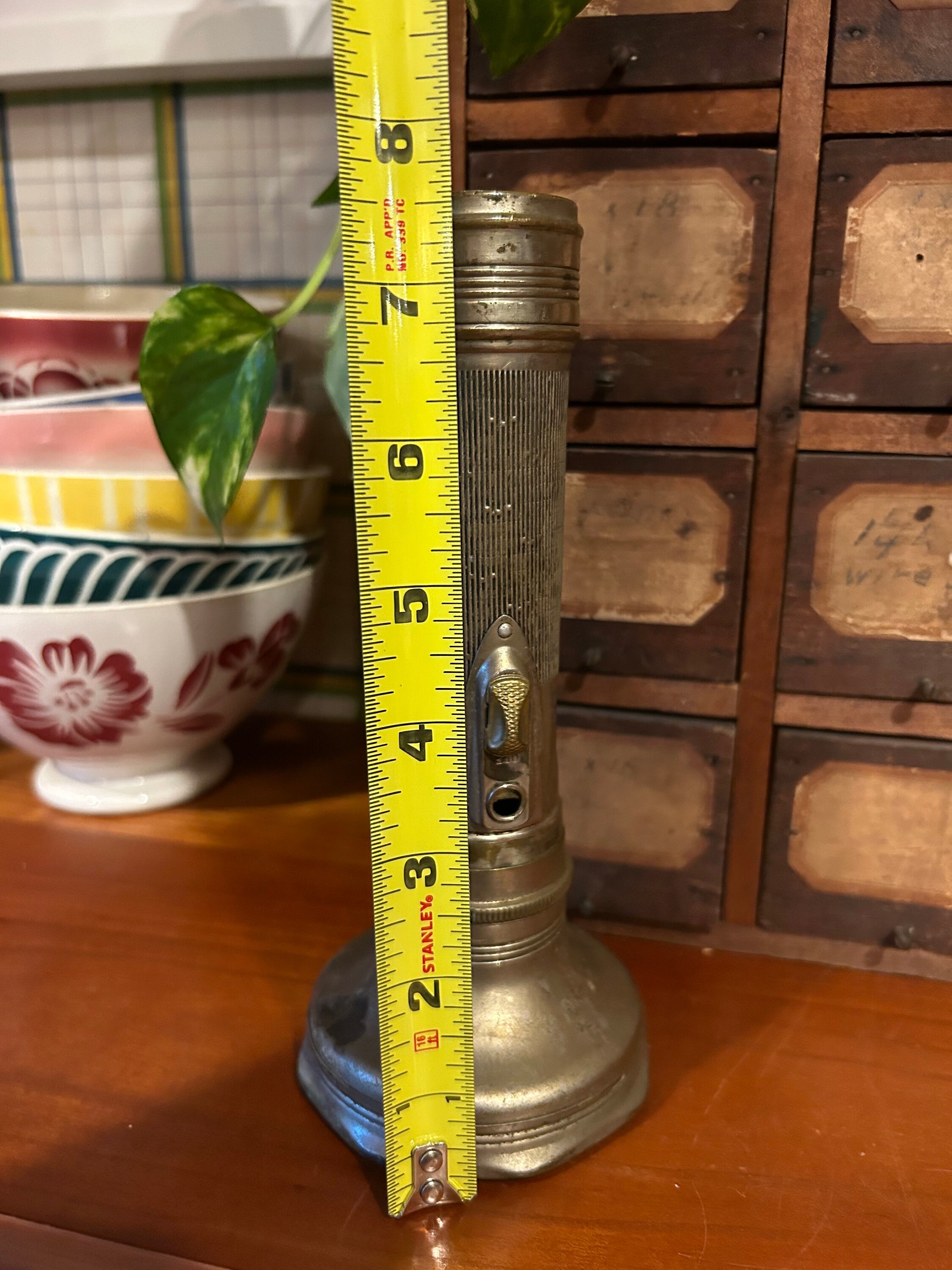 Vintage Old Metal Flashlight With Gorgeous Patina - Etsy