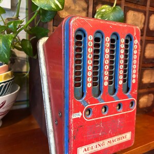 1950's Red & Blue Wolverine Adding Machine - Retro Tin Toys Vintage - Etsy