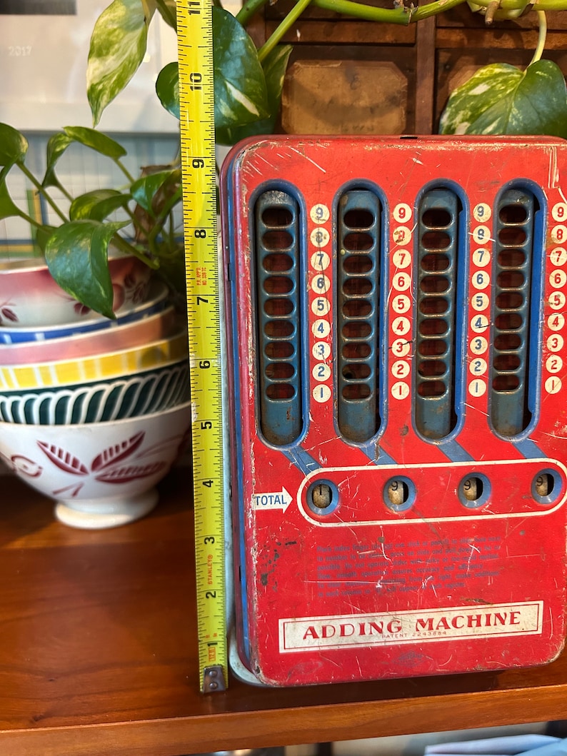 1950's Red & Blue Wolverine Adding Machine - Retro Tin Toys Vintage - Etsy