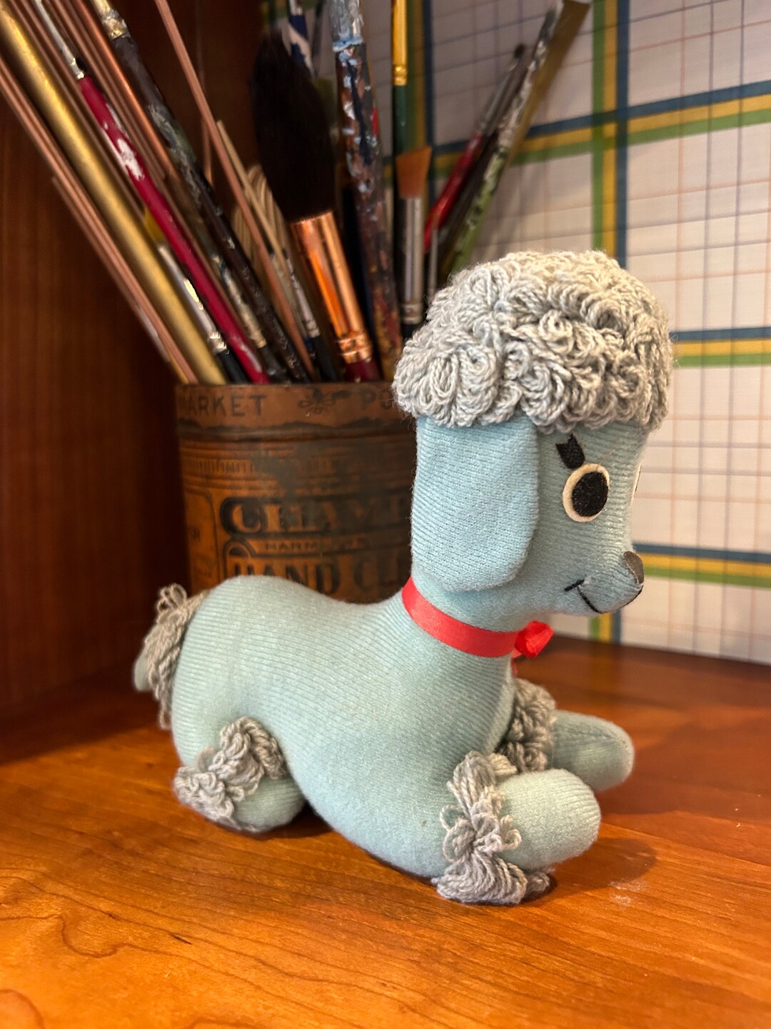 1960's Pale Blue Poodle Dog Figure Stuffed Animal - Etsy