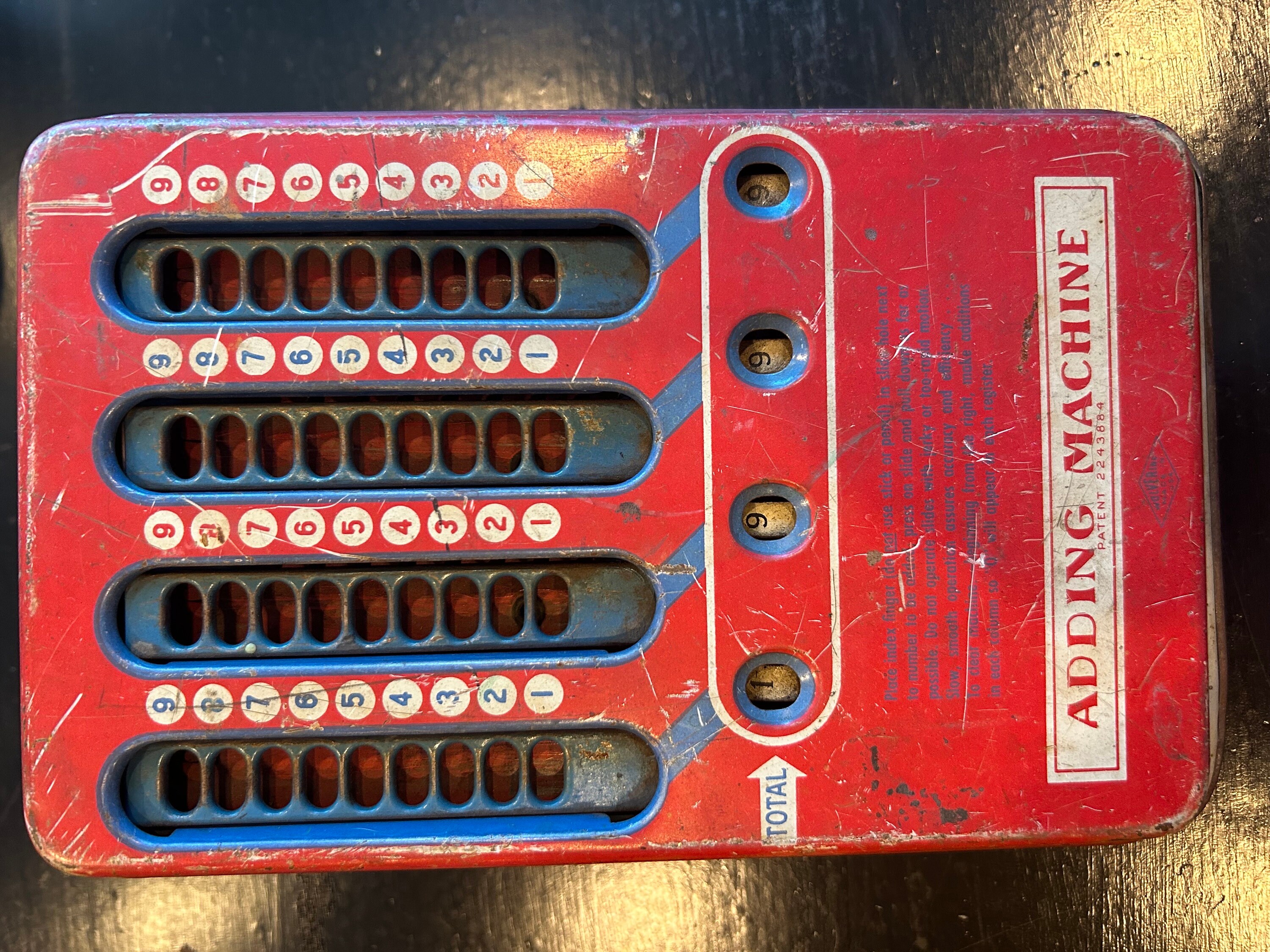 1950's Red & Blue Wolverine Adding Machine - Retro Tin Toys Vintage - Etsy