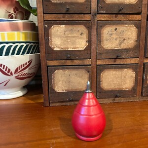 Primitive Set of Wooden Tops With Bright Bold Paint - Etsy